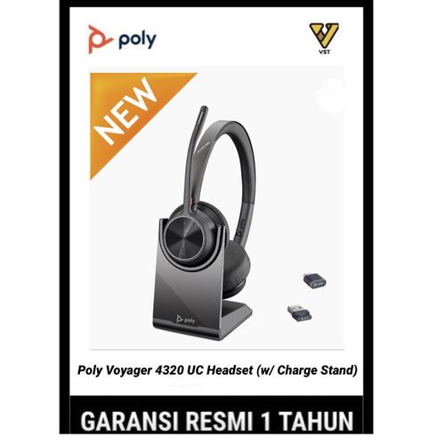 Jual Poly Voyager 4320 UC Headset (w/ Charge Stand) (PC+Mobile ...