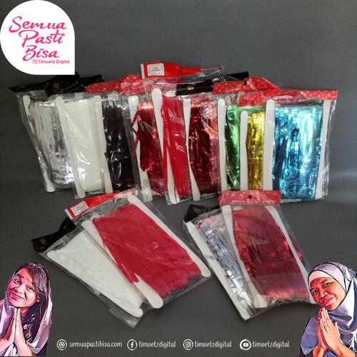 Jual Tirai Rumbai Merah Putih Foil Dekorasi DIRGAHAYU HUT RI - Merah ...