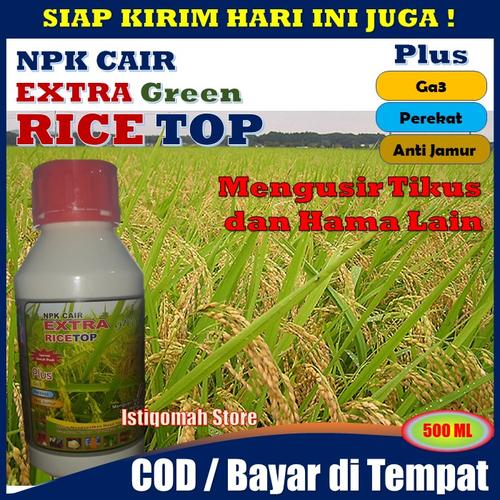 Jual Pupuk NPK Cair Extra Green RICETOP Penambah Bobot Padi Pengusir Tikus - Kota Tasikmalaya ...