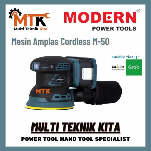 Jual MODERN Mesin Amplas Baterai M-50 Cordless Orbital Sander M50 ...