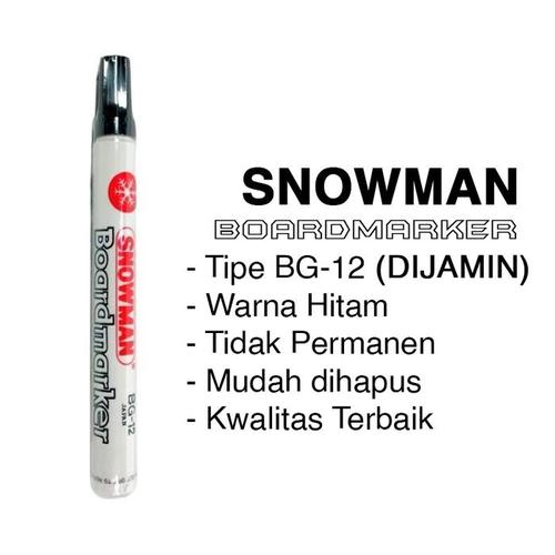 Jual SPIDOL SNOWMAN WHITEBOARD MARKER BG-12 - Biru - Kota Malang ...