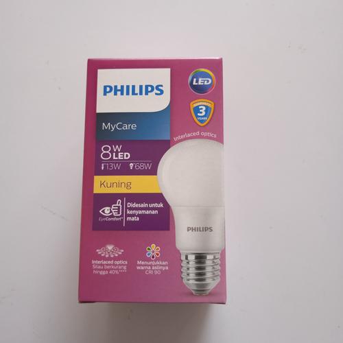 Jual LED Philips Bohlam 8W MyCare Warna warm white atau kuning - Kab ...