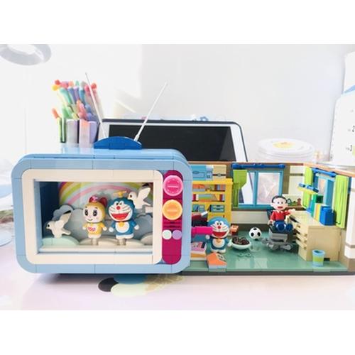 Jual Keeppley 2-piece Set of Bangunan Brick Doraemon TV + Nobita Room ...