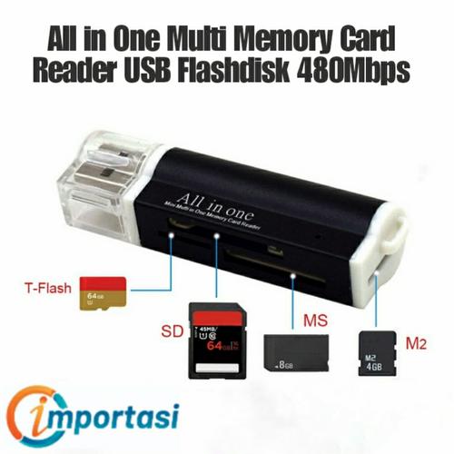 Jual Memory Card Reader All in One SD Card Micro SD TF MMC M2 MS SDHC ...