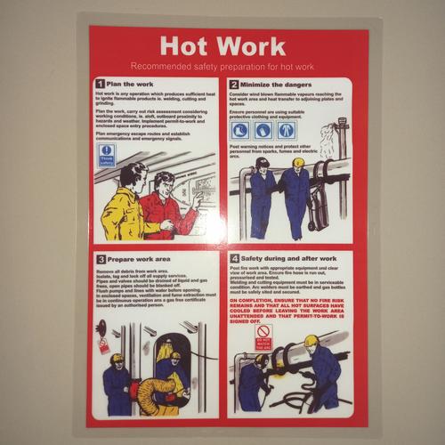 Jual 331524 HOT WORK (POSTER) 480x330MM - Kota Depok - IMO SAFETY SIGN ...