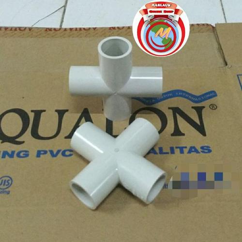 Jual Tee 4 way cross T 4 way cross fitting sambungan pipa paralon pvc ...