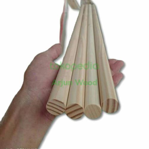 Jual dowel kayu bulat Diameter 1 - 3 cm Panjang 100 cm kayu jati ...