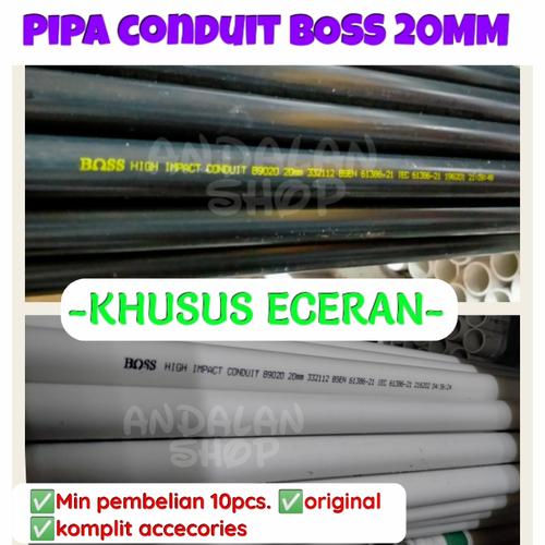 Jual PIPA CONDUIT BOSS ORIGINAL 20MM-ECERAN PER 10PCS - Putih - Jakarta ...