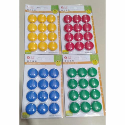 Jual MAGNET PAPAN TULIS NAMA WARNA WARNI UKURAN 20MM. 2CM 1 PACK ISI 12 ...