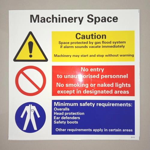 Jual 333111 MACHINERY SPACE (STIKER SAFETY) 300X300MM - Kota Depok ...