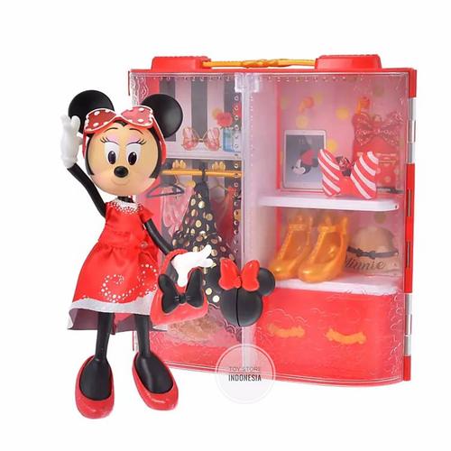 Jual ORIGINAL DISNEY MINNIE MOUSE FIGURE SET PLAYSET DOLL HOLIDAY ...
