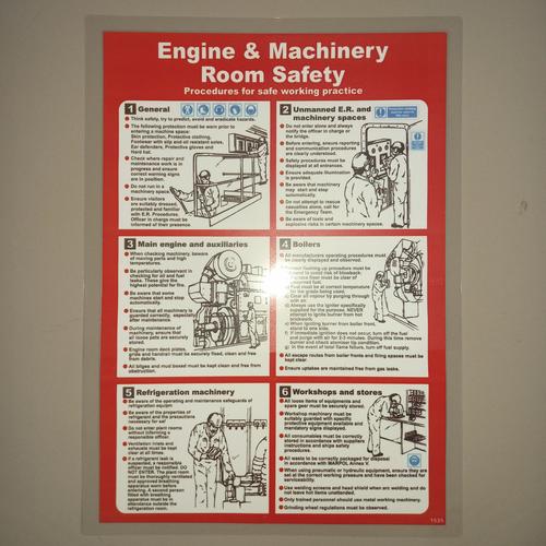 Jual 331535 ENGINE & MACHINERY ROOM SAFETY (POSTER) 480x330MM - Kota ...