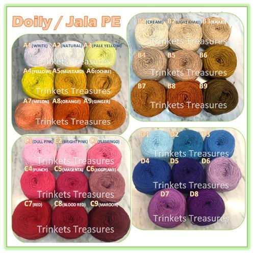 Jual Benang Rajut Jala PE United Doily Yarn Small Ply Soft Cotton katun ...