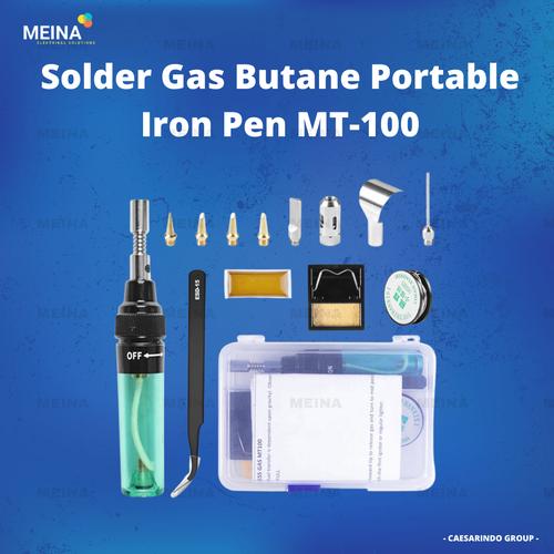 Jual SOLDER GAS BUTANE PORTABLE SET / SOLDER KIT IRON PEN MT-100 ...