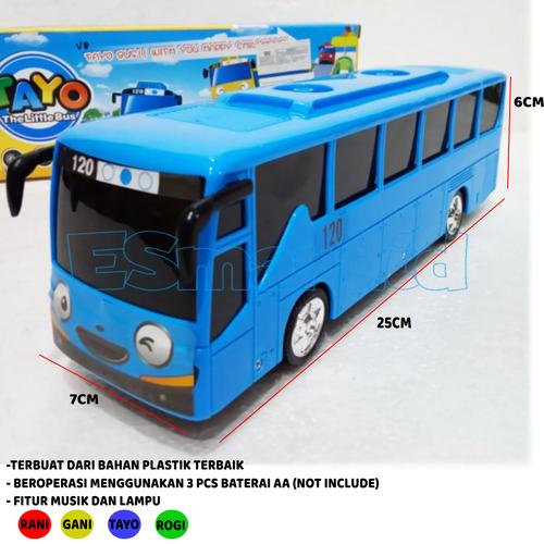 Jual mainan bus tayo baterai musik dan lampu / tayo little bus B/O 665 - Kota Tangerang Selatan ...