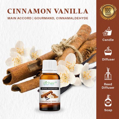 Jual Sicher SA-101 Fragrance oil Cinnamon Vanilla - 10ml - 10ml - Jakarta Utara - SICHER | Tokopedia
