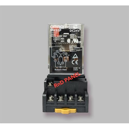Jual RELAY OMRON ORI MKS3P 220 VAC / MKS3P 24 VDC 11 PIN BULAT - MKS 3P ...