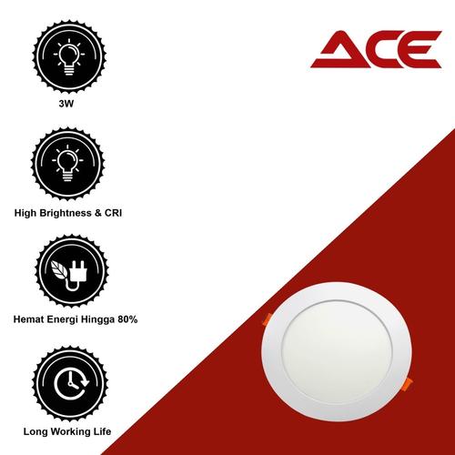Jual Lampu Plafon Downlight LED ACE Inbow 3 Watt - Kota Pekanbaru ...