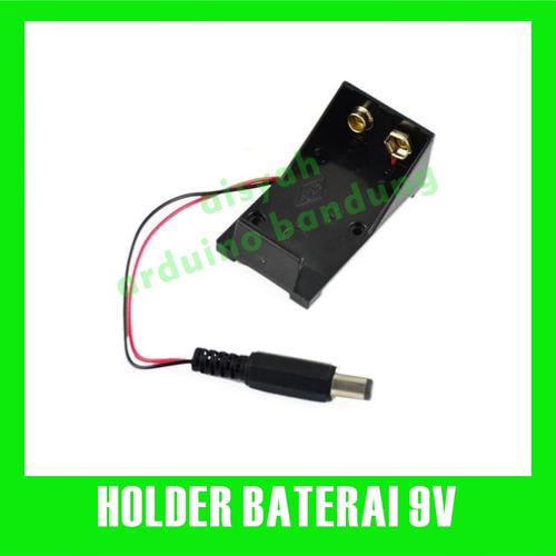 Promo Holder Baterai 9V Battery Case Socket With Jack Power For Arduino ...