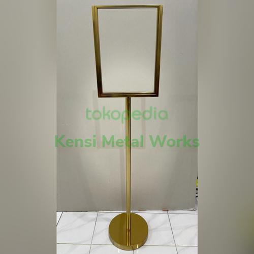 Jual Sign Stand Stainless Signage Standing Frame display A3 Stainless ...