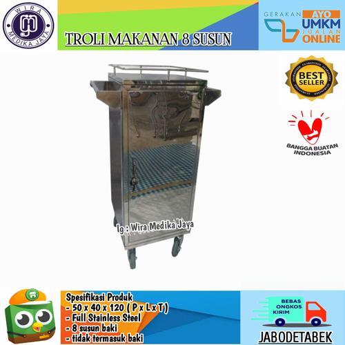 Jual Troli Makanan Rumah Sakit 8 susun | Food Trolley 1 pintu - Kab ...