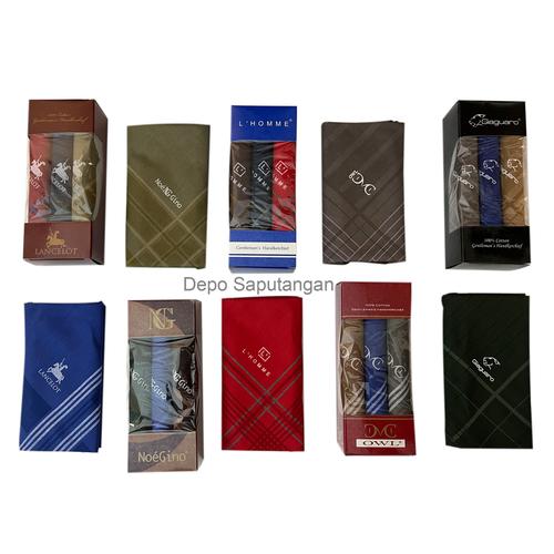 Jual Sapu Tangan Pria / Selampe Pria ( warna Gelap ) isi 3 - NoeGino ...