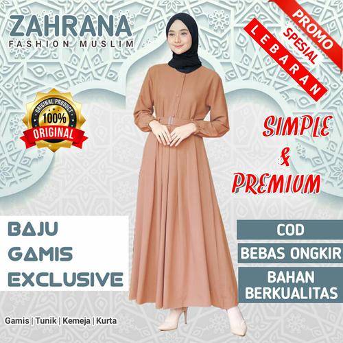 Jual Bju Gamis Wanita Terbaru Kondangan Polos Hitam Moscrepe Premium ...