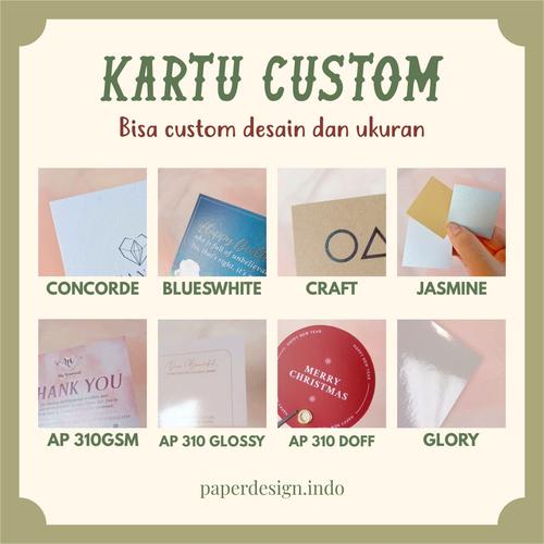 Jual CETAK CUSTOM KARTU PREMIUM UNTUK UCAPAN UNDANGAN ART PRINT KERTAS ...
