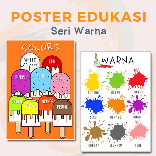 Jual Poster Edukasi Anak Belajar Mengenal Macam Warna - Putih - Kab ...