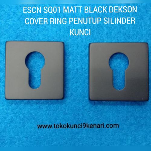 Jual Kunci Pintu Ring Cover Penutup Lubang Silider Kunci Kotak Hitam ...