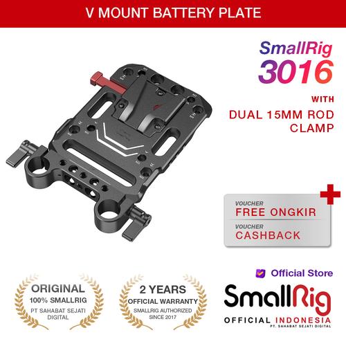 Promo SmallRig V Mount Battery Plate with Dual 15mm Rod Clamp 3016 ...