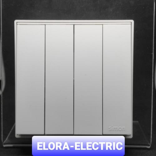 Jual SAKLAR SIMON E6 4 GANG PUTIH / SAKLAR MULTI 4 GANG SIMON E6 PUTIH ...