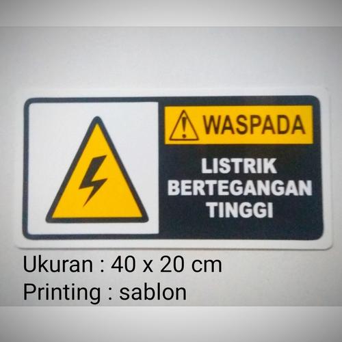 Jual Akrilik papan waspada listrik bertegangan tinggi - Kota Tangerang ...
