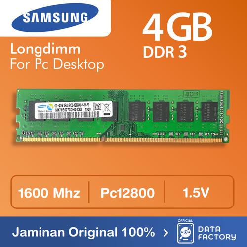 Jual RAM SAMSUNG DDR3 4GB PC12800 / 1600Mhz LONGDIMM MEMORY PC NEW DDR 3 - Kota Surabaya - Data ...