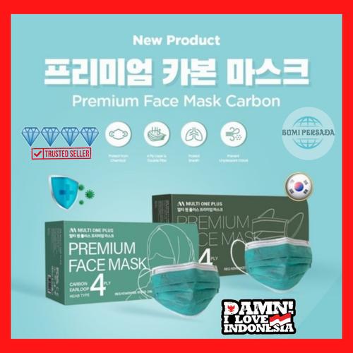 Jual Masker Premiun Carbon 4 ply Multi One Plus 4ply medis kemenkes ...