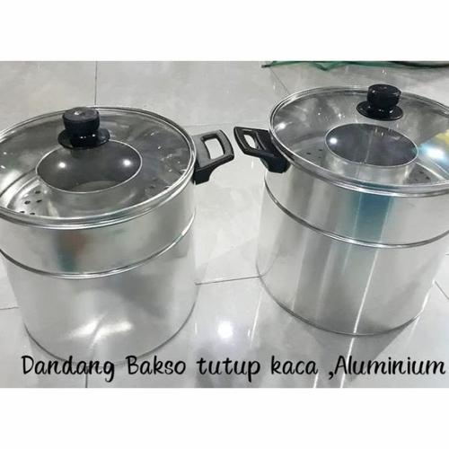 Jual Dandang Bakso stainless tutup kaca ukuran 22cm Panci bakso mini ...