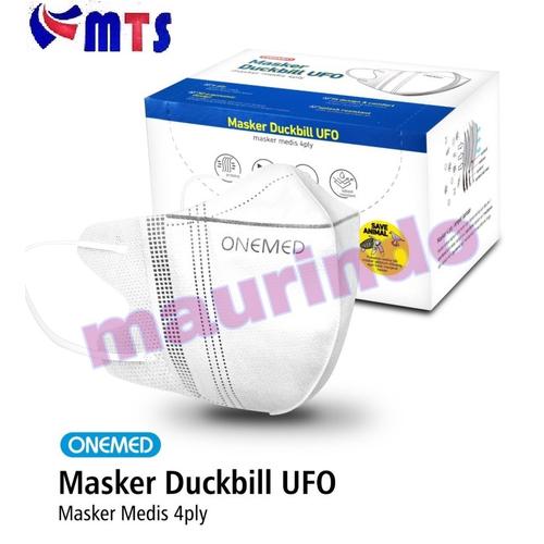 Jual Onemed Masker Karet Medis DUCKBILL UFO Putih KF94 4ply Box isi ...