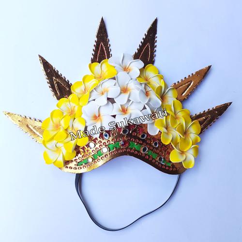 Jual hiasan kepala tari bali bunga spon gelungan penari bali - Kuning ...