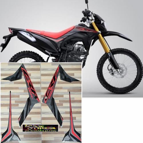 Jual striping original Honda CRF 150L hitam merah jok merah tahun 2019 ...