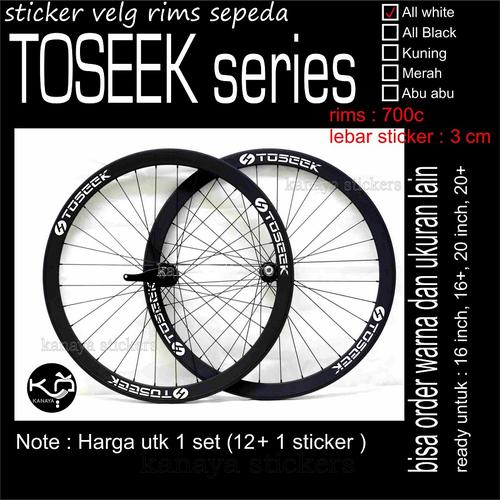 Jual Roadbike 700c Stiker Velg Sticker Rims toseek custom series ...
