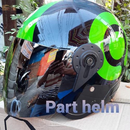 Jual kaca visor helm gojek Iridium tipe baru dan lama - Pelangi, Tipe ...