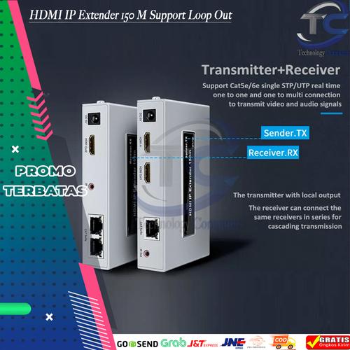 Jual HDMI+IR+IP Extender 150 M Over LAN via Router with POE & Cascading ...