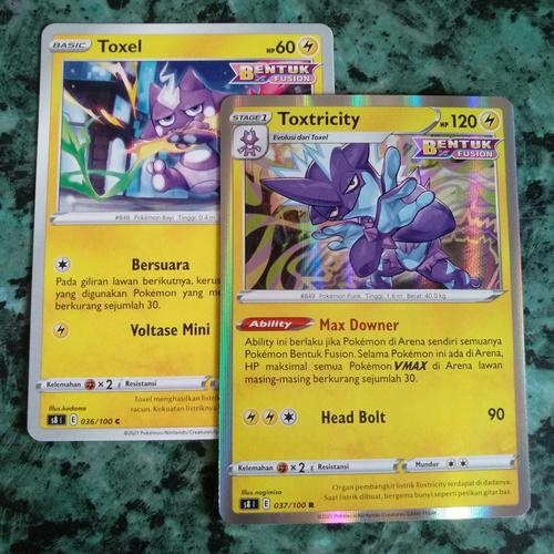 Jual Toxel + Toxtricity Bentuk Fusion Pokemon TCG Indonesia - Kota ...