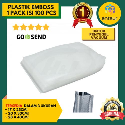 Jual Plastik EMBOSS Vacuum Sealer Ukuran 17x25cm Vacum Makanan ...