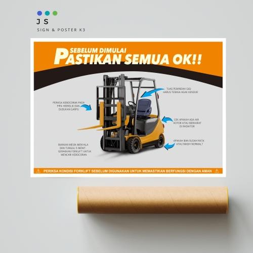 Jual POSTER SAFETY K3 FORKLIFT - A3 (45x30cm) - Kab. Malang - JS Sign ...