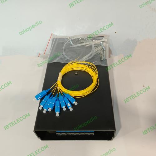 Jual roset FO 8 core SC SM / ODF mini 8core / Otb wall 8 core fullset ...
