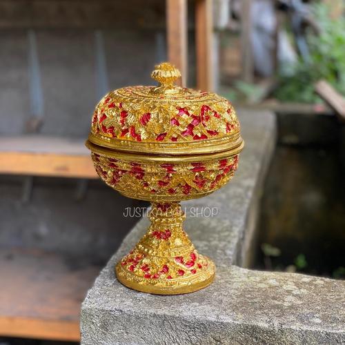 Jual Dulang Kecil Bali Lengkap dengan Tutup/ Bahan Fibber - Full Emas ...