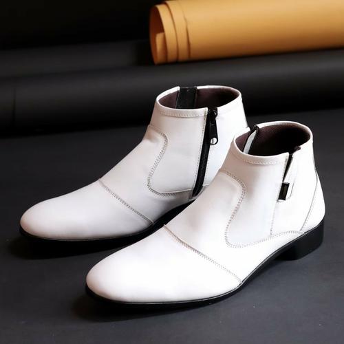 Jual Sepatu Pantofel Pria Warna Putih Cevany Fox Kulit Asli - Putih, 43 ...