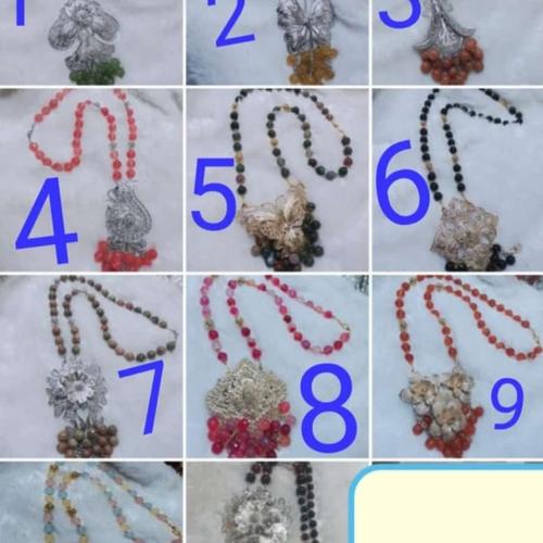 Jual Kalung batu alam asli 100% natural stone + bandul tembaga surabaya ...