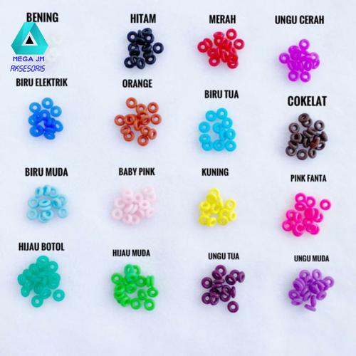 Jual Spacer Karet Pembatas Gelang Tali Pandora Rubber Donat Stopper ...